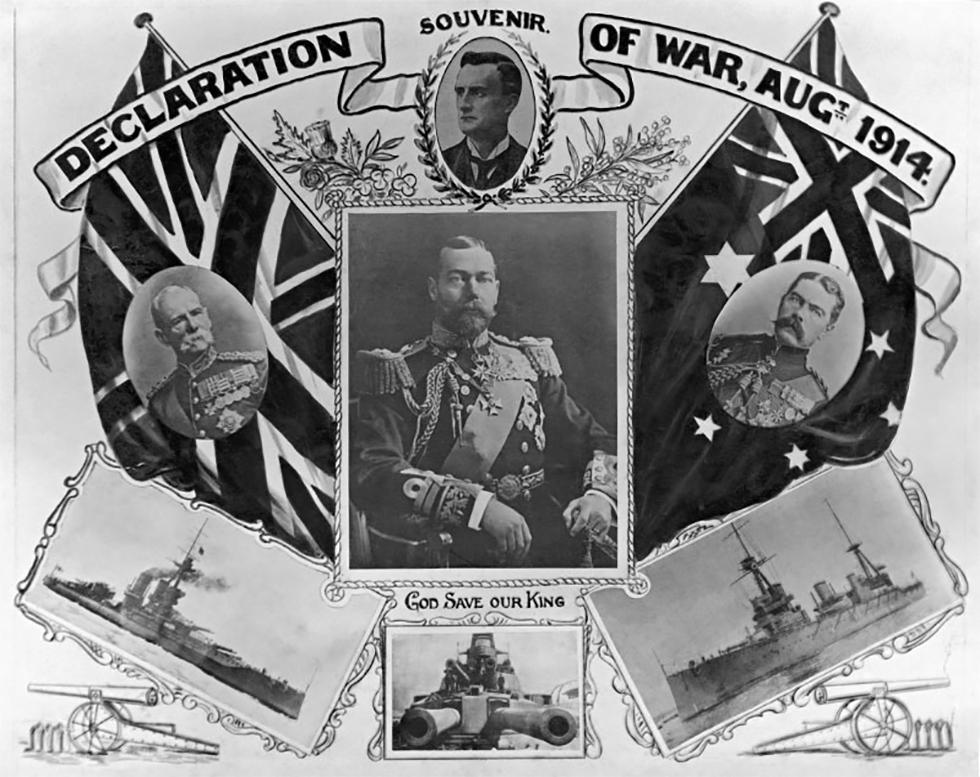 Souvenir poster of the Declaration of War, 1914 | naa.gov.au